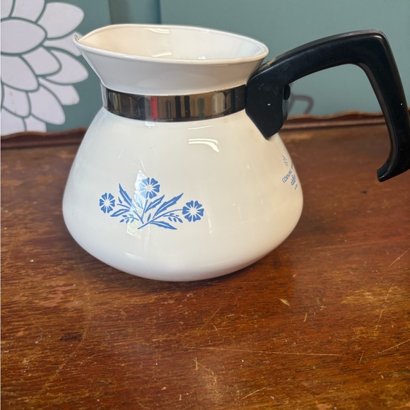 Corningware | Kitchen | Corningware White And Blue Coffee Carafe With ...
